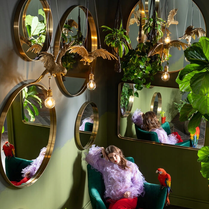 24h Lampa wisząca designerska Papuga złota 52293 - 11458029666 - oficjalne archiwum Allegro