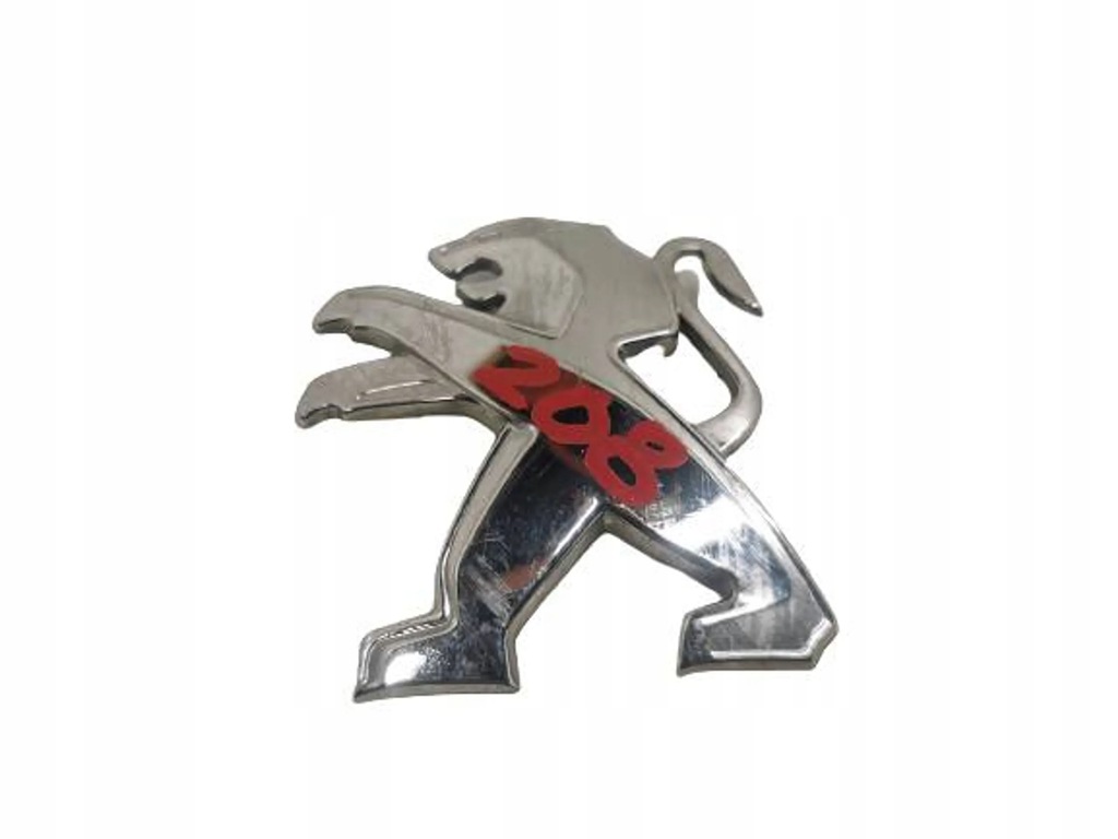 PEUGEOT 208 EMBLEMAT LOGO KLAPY BAGAŻNIKA 13 R - 14085776313 ...