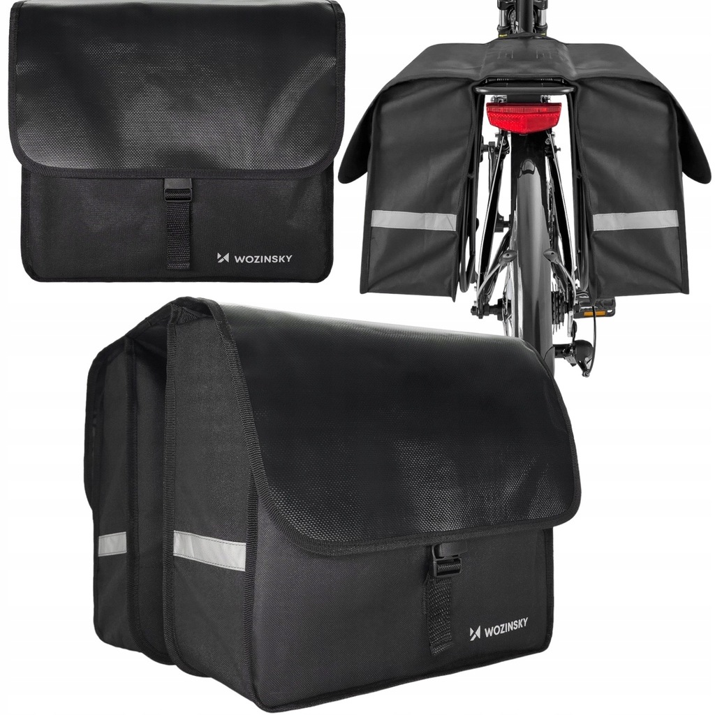 TORBA ROWEROWA SAKWA NA BAGAŻNIK ROWER KUFER 28L - 13253034579 ...