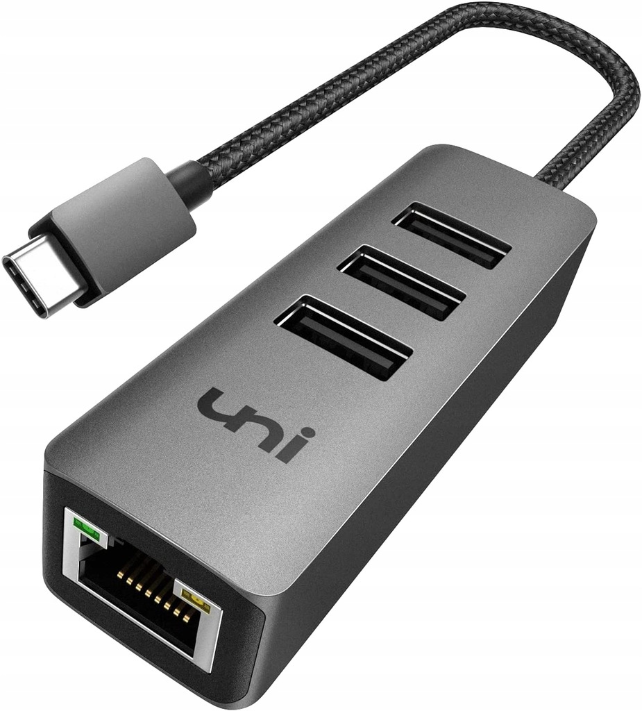 ADAPTER HUB UNI USB-C NA 3X USB 3.0 RJ45 MACBOOK - 10844724680 ...