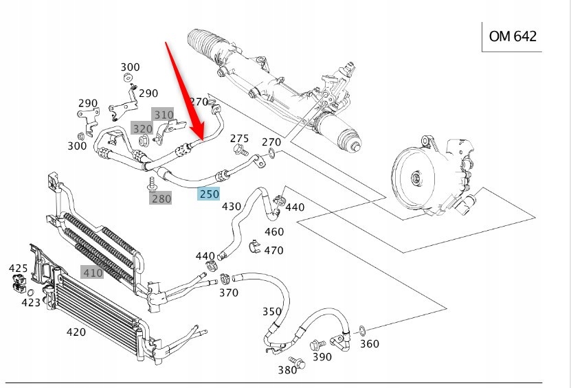 PRZEWÓD UKŁADU WSPOMAGANIA MERCEDES A2044604724 - 13628095133 ...