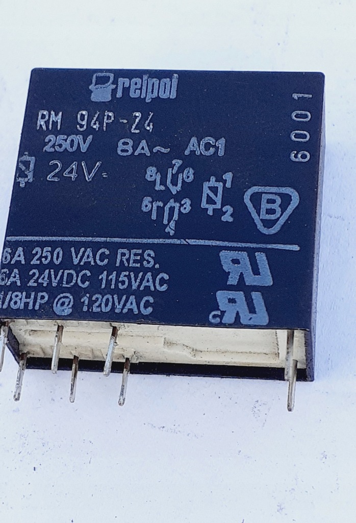 Przekaźnik RM 94P-24 250V 8A- AC1. CEWKA 24V DC - 12452122507 - oficjalne archiwum Allegro