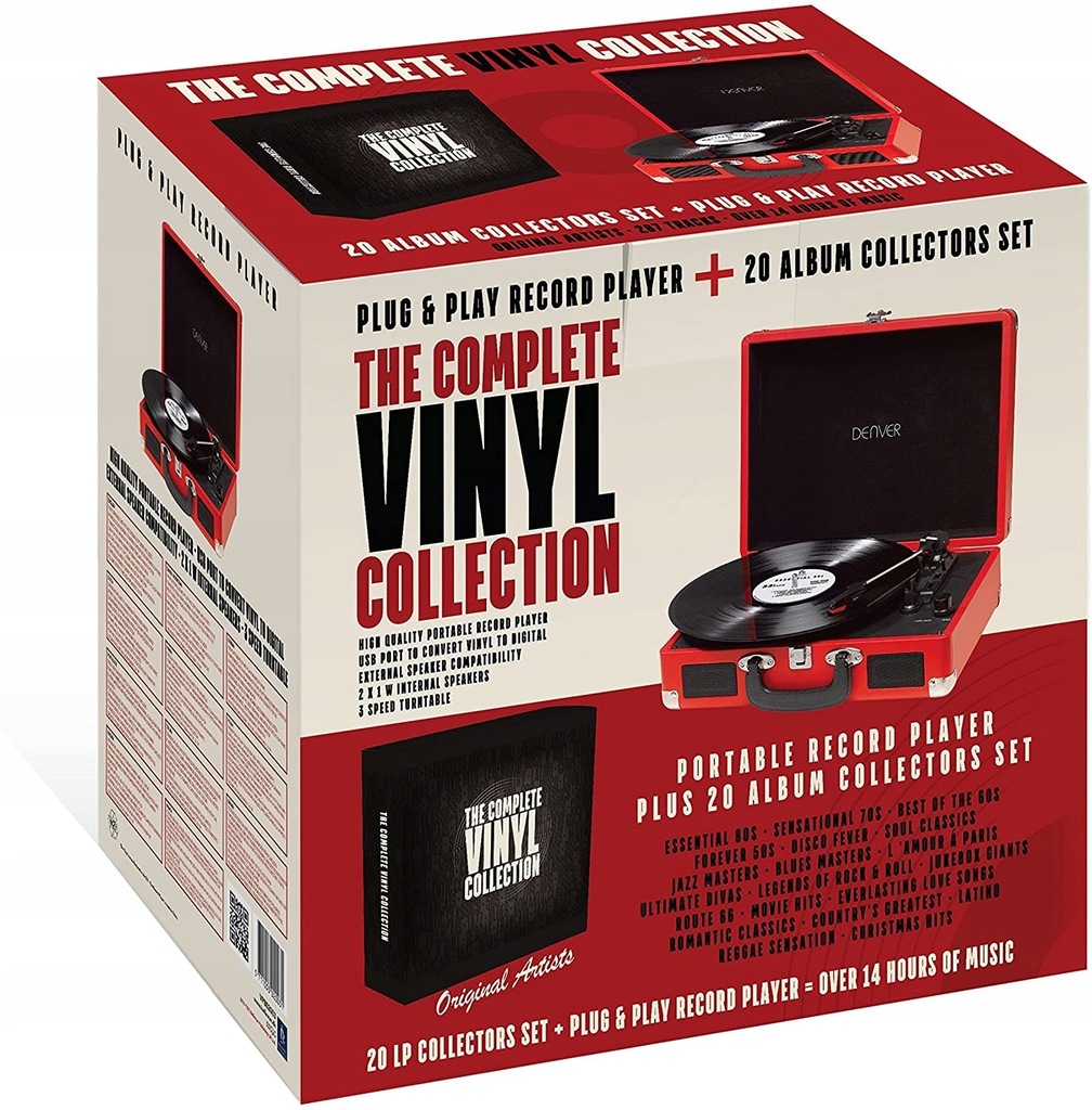 Gramofon Pladespiller inkl. 20 Vinyl plader - 12146687251 - oficjalne ...