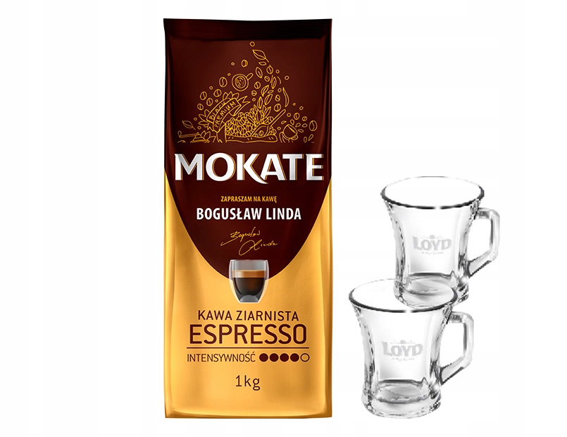 Kawa ziarnista Mokate Espresso 1 kg szklanki - 13476865227 - oficjalne archiwum Allegro