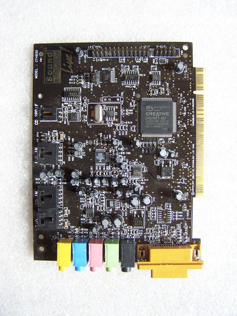 Karta muzyczna Sound Blaster Live model CT4830 PCI - 11952866988 ...