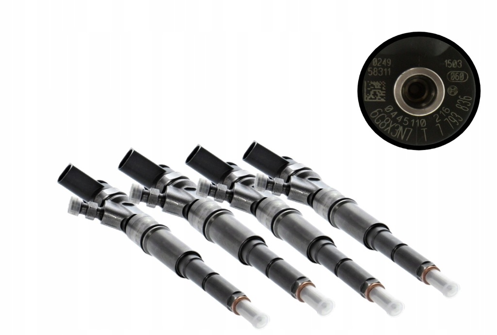 Komplet 4x wtryskiwaczy BMW OE 0445110216 - 12781833668 - oficjalne ...