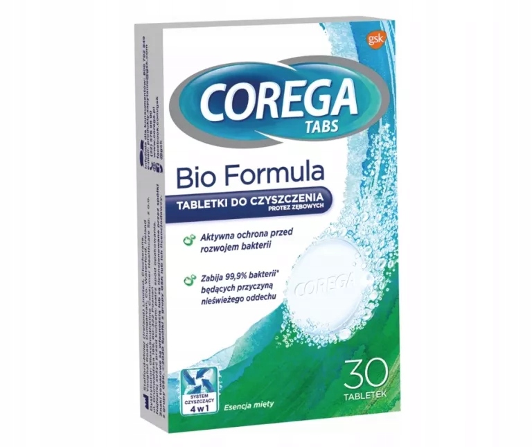 COREGA TABS BIO FORMULA TABLETKI DO PROTEZ 30 SZT - 12711024132 ...