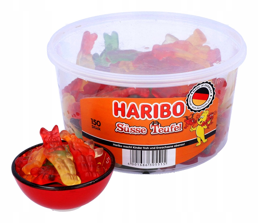 Żelki Owocowe HARIBO Duże Słodkie Diabełki DE - 11965614611 - oficjalne ...