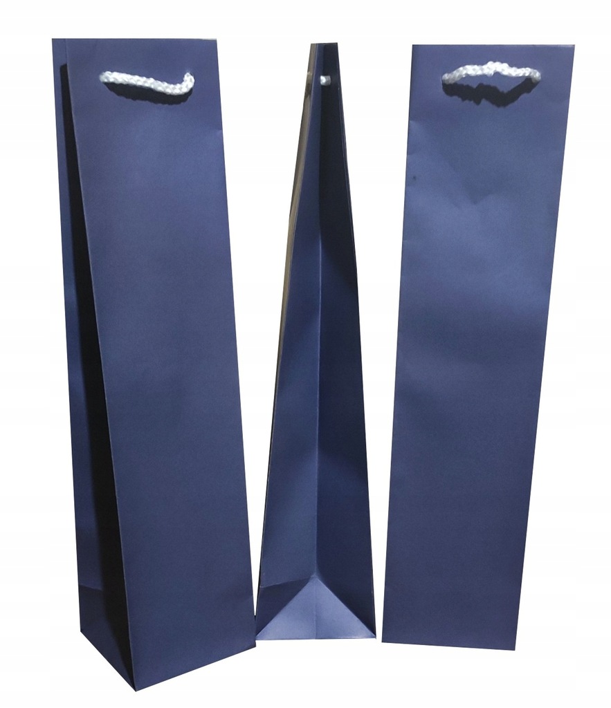 Torebki papierowe na wino granatowe torby 10 sztuk - 12006384808 - oficjalne archiwum Allegro