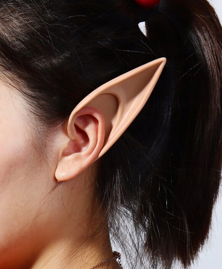 Sztuczne uszy Elfa skrzata trola wróżki nakładki - 12637324347 ...