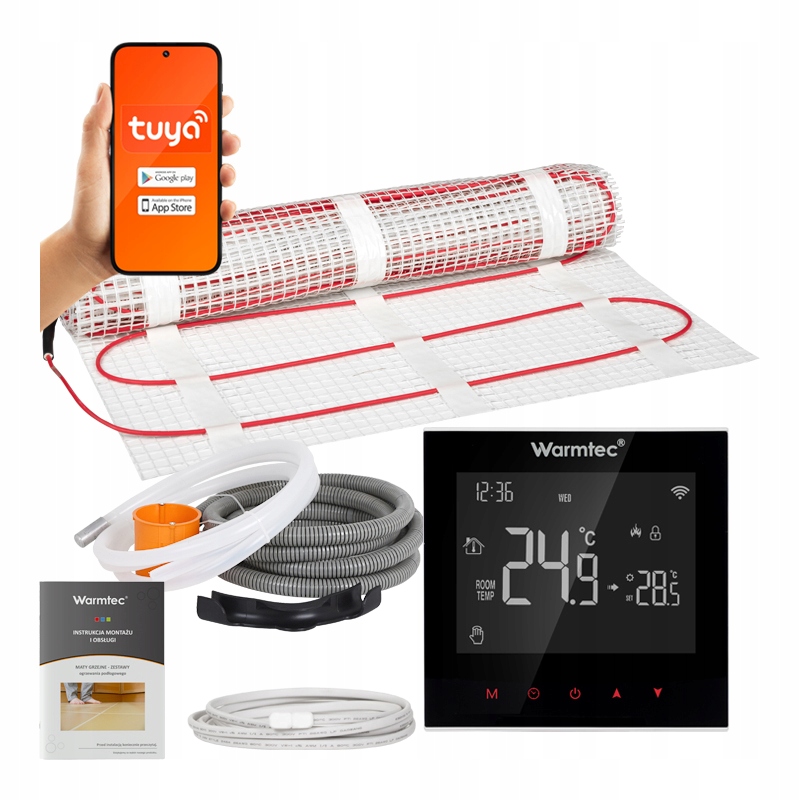 Mata grzejna grzewcza zestaw pod płytki DSH-20/SRT20W 2m2 Warmtec 160W/m2 - 14996299333 ...