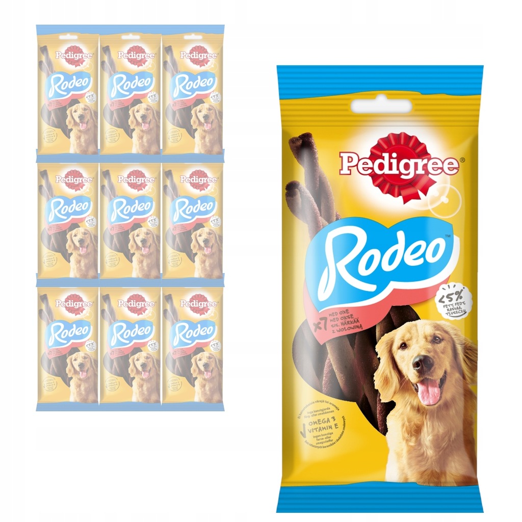 PEDIGREE RODEO Przysmak Wołowiną 10x122g SPRĘŻYNKI - 10775559681 ...