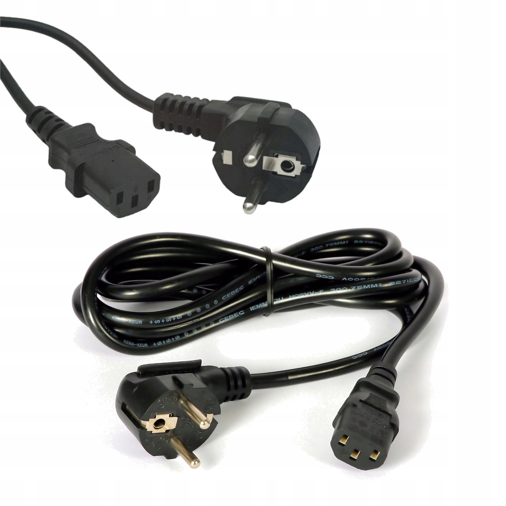 KABEL PRZEWÓD ZASILAJĄCY DO KOMPUTERA DRUKARKI HQ - 11075485958 - oficjalne archiwum Allegro