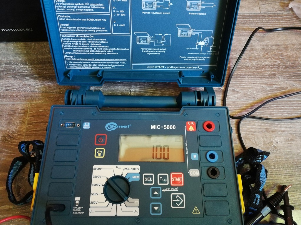 Miernik rezystancji izolacji SONEL MIC-5000 - 8591957685 - oficjalne ...