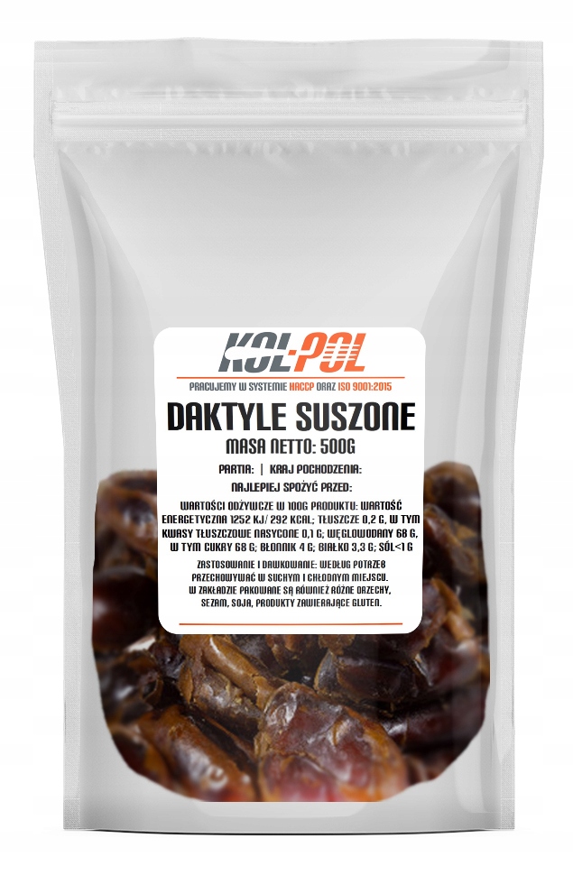 [KP] DAKTYLE SUSZONE 500g Bez pestek naturalne - 10962910611 - oficjalne archiwum Allegro