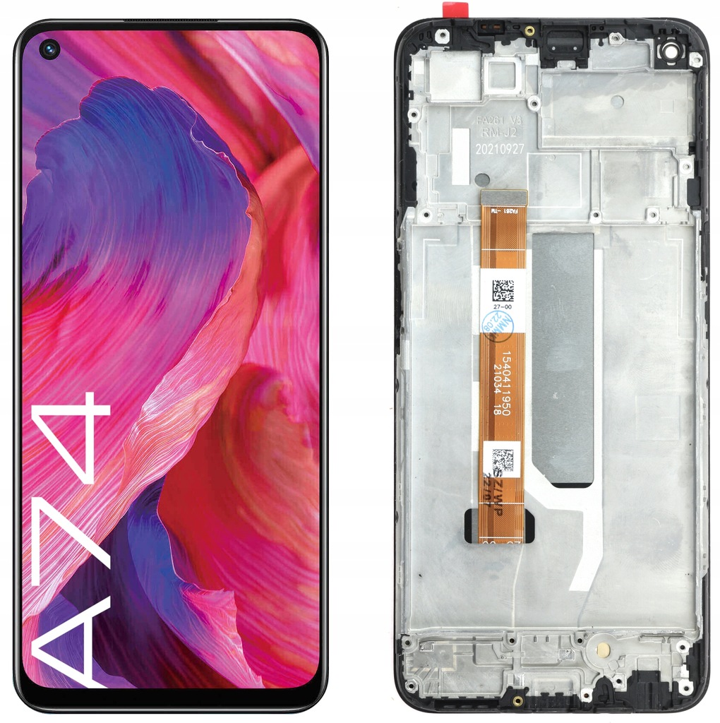 WYŚWIETLACZ DOTYK RAMKA DO Oppo A74 5G CPH2197 - 12555053150 ...