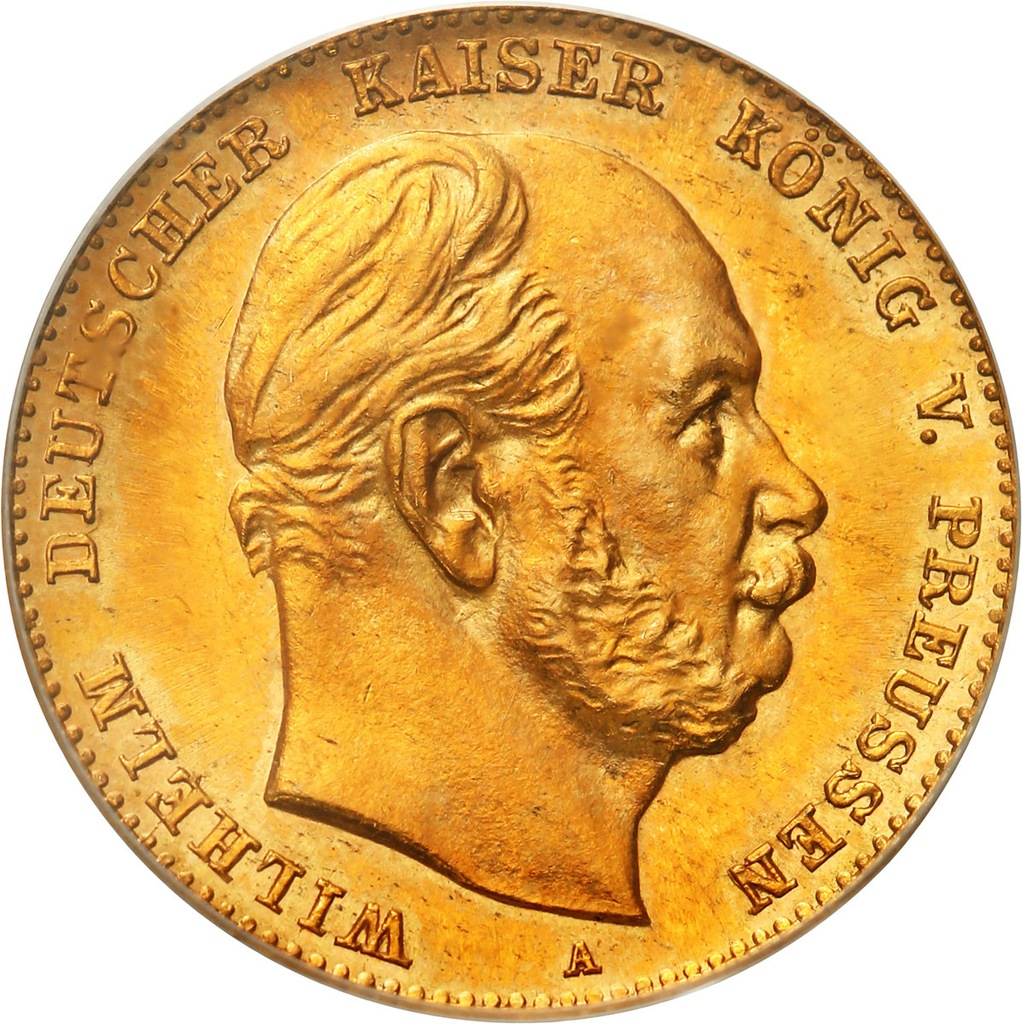 NIEMCY - 10 MAREK 1872 A PRUSY - Wilhelm I - MS63 - 11590879777 - oficjalne archiwum Allegro