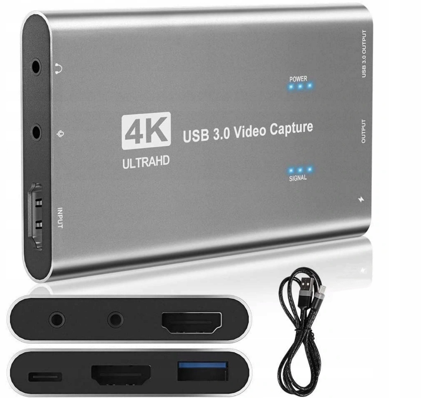 USB 3.0 - Grabber Nagrywarka Obrazu PC HDMI 4K OBS - 12765471848 ...