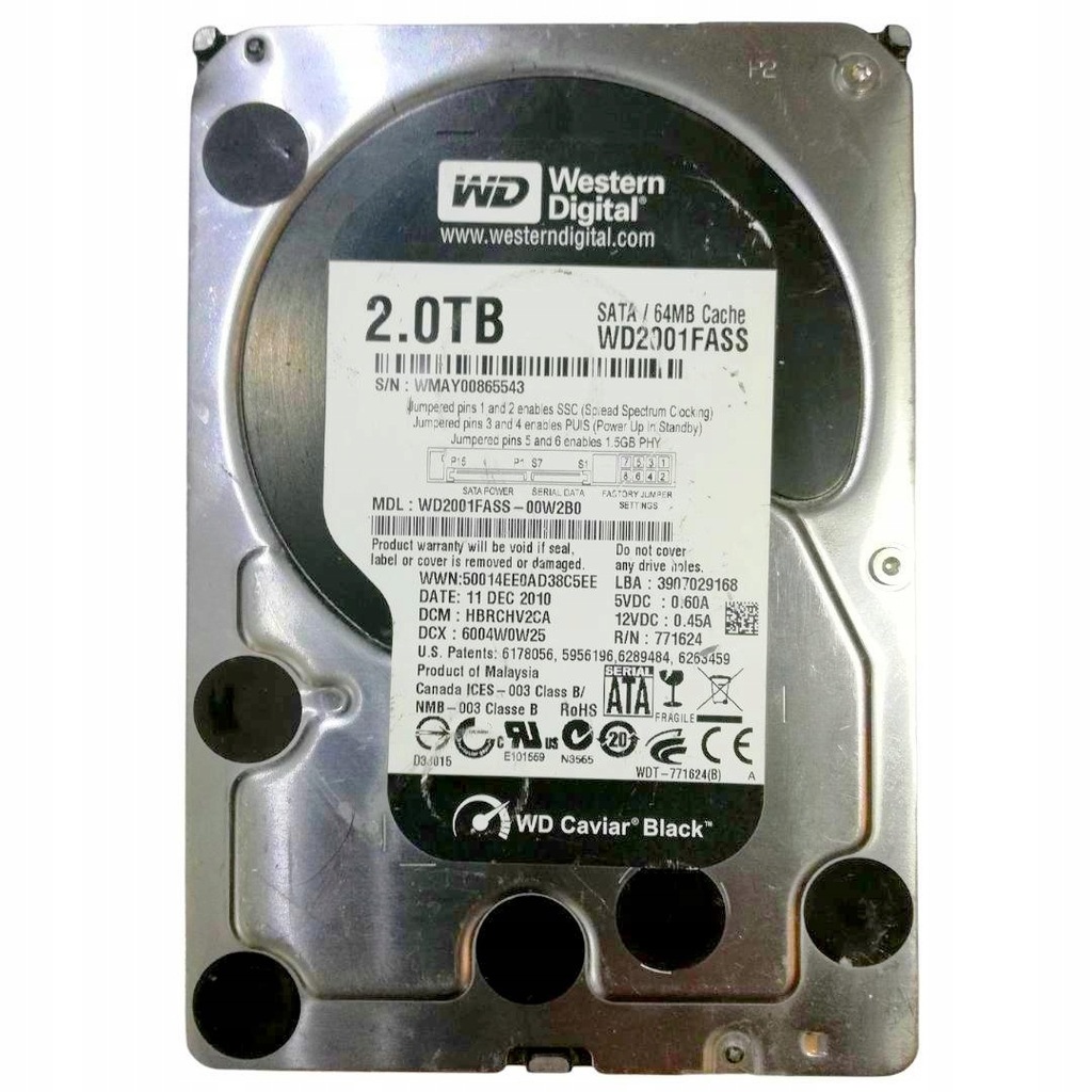 Dysk WD 2TB 3.5" SATA II (WD2001FASS) - 11909977191 - oficjalne ...