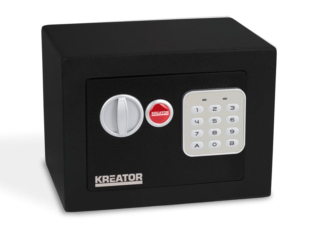 SEJF MINI MAŁY BIUROWY ELEKTRONICZNY NA KOD KLUCZ - 7469261241 ...