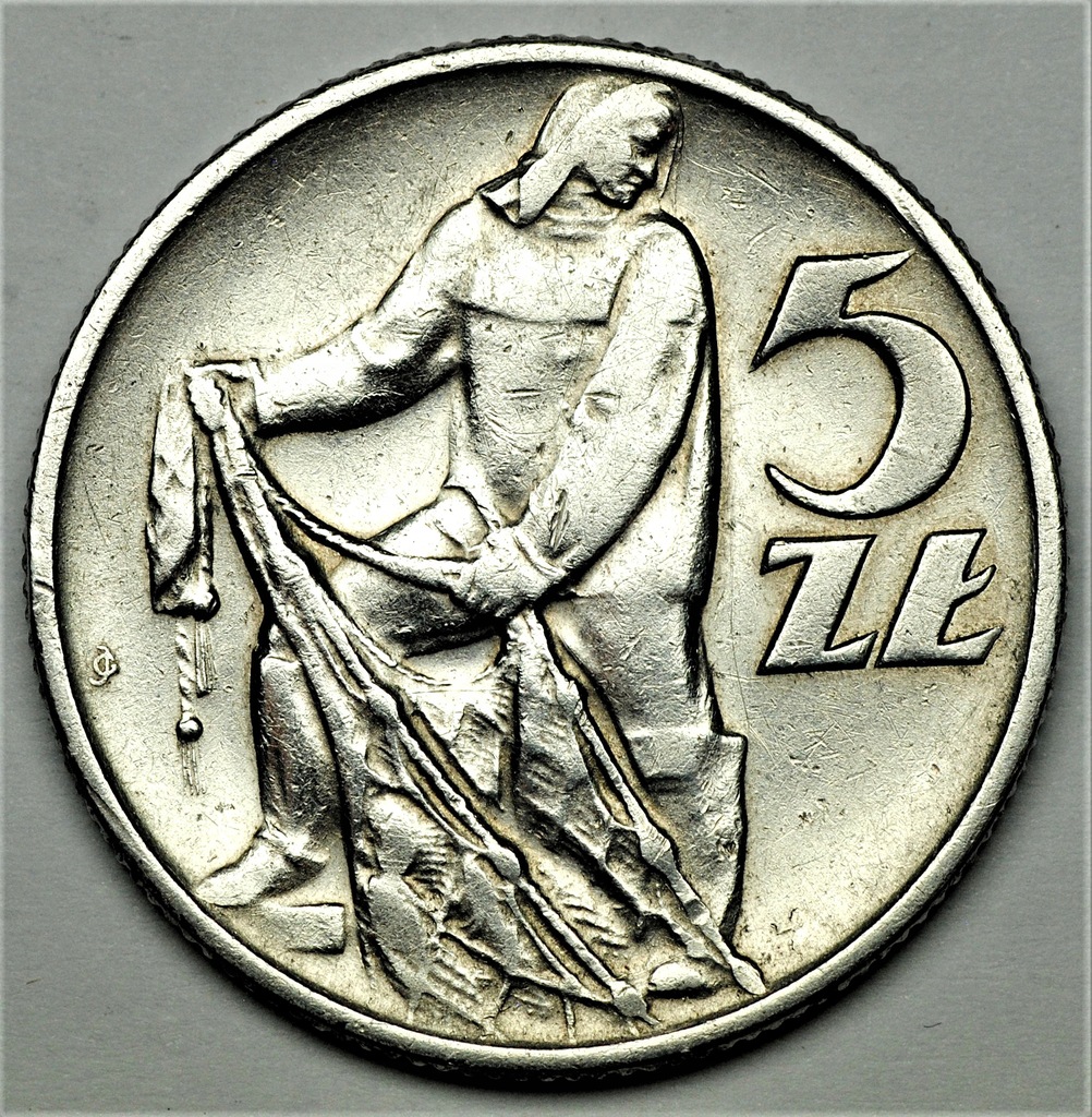 mp PRL 5 złotych 1958 Rybak wąska 8 b.rzadkie - 13279310876 - oficjalne ...