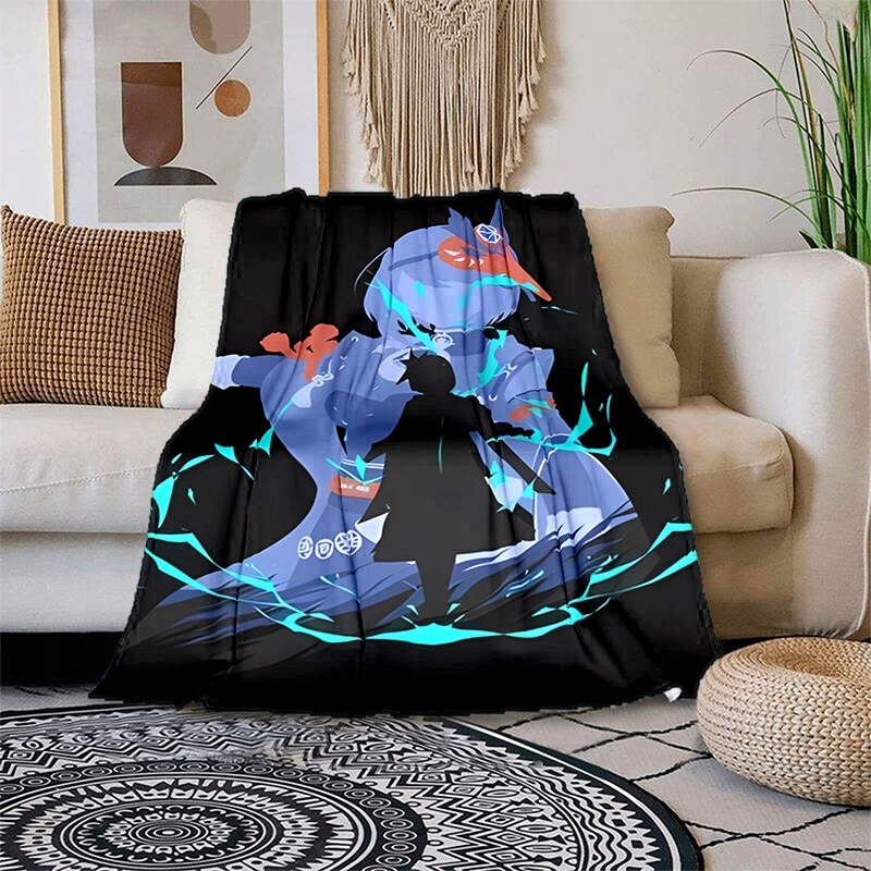 KOC Cartoon Genshin koc z nadrukiem flanelowe cie - 12915504017 ...