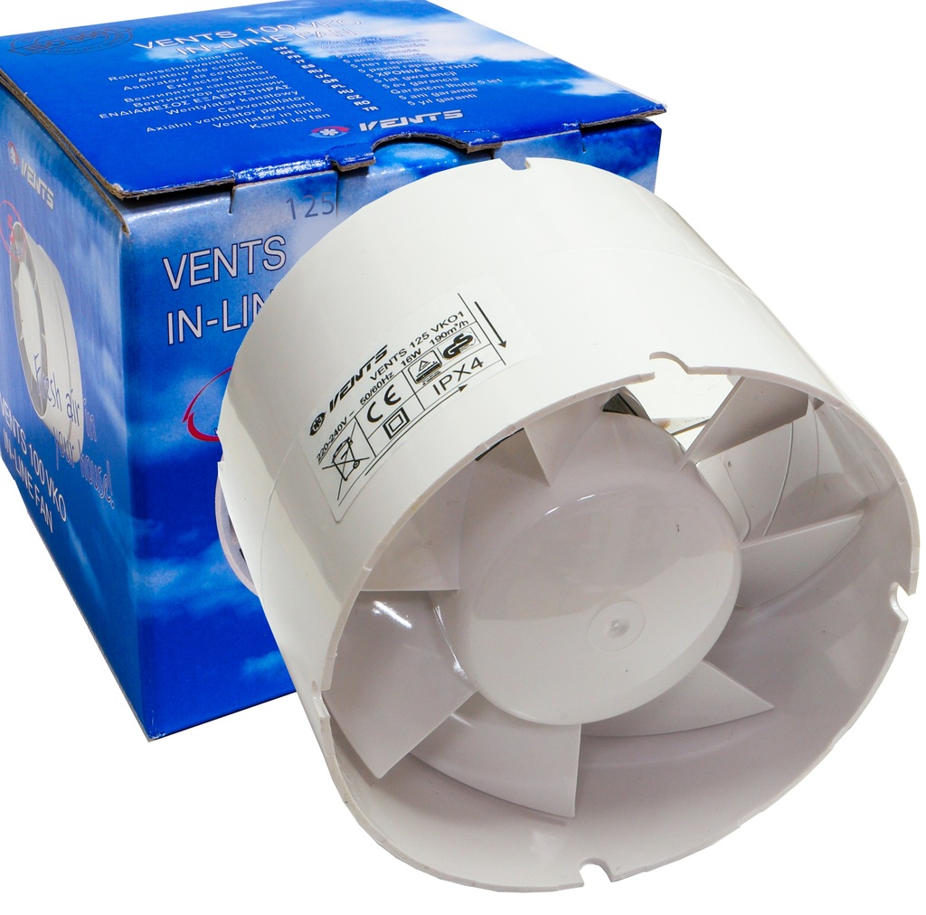 wentylator łazienkowy VENTS 125 VKO1 kanałowy - 7430442255 - oficjalne archiwum Allegro