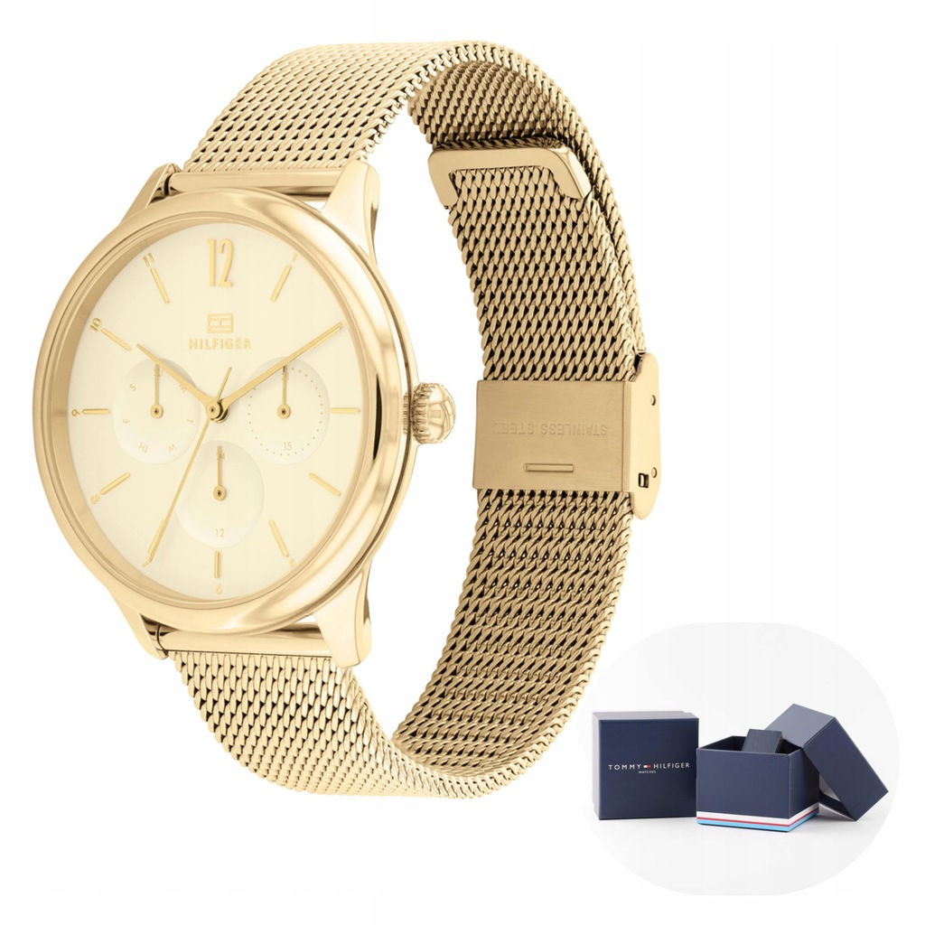 ZEGAREK TOMMY HILFIGER 1781943 JENNA ZŁOTY ORG GW - 12970393067 ...