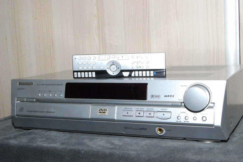 Amplituner Panasonic SA-HE70 5.1 srebrny - 12189727192 - oficjalne archiwum Allegro