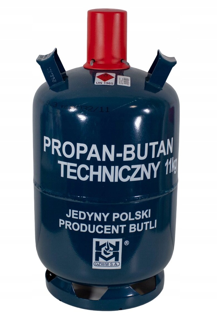 Butla gazowa propan-butan LPG 11 kg z kołnierzem - 12697108273 ...