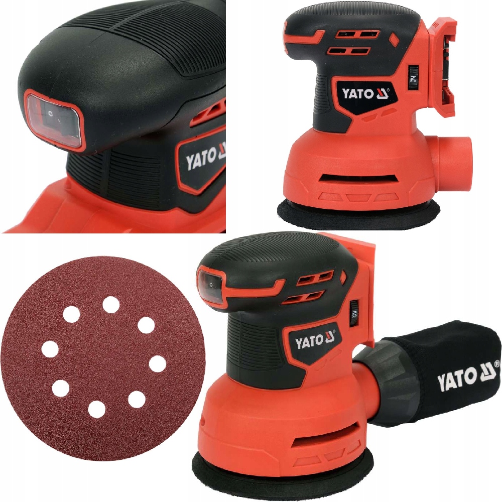 Szlifierka mimośrodowa 18V 125mm Yato YT-82753 - 12378507602 - oficjalne archiwum Allegro