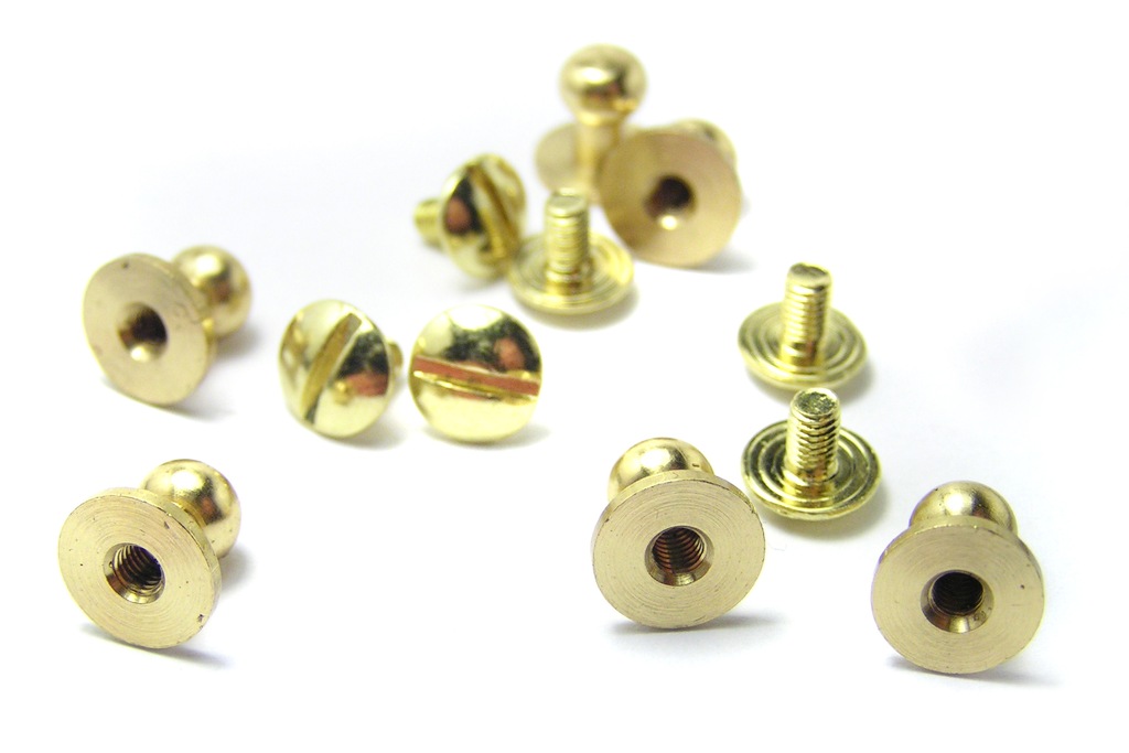 Knopiki knopik kaletniczy 5mm MOSIĄDZ ! 10 SZTUK - 11086064388 ...