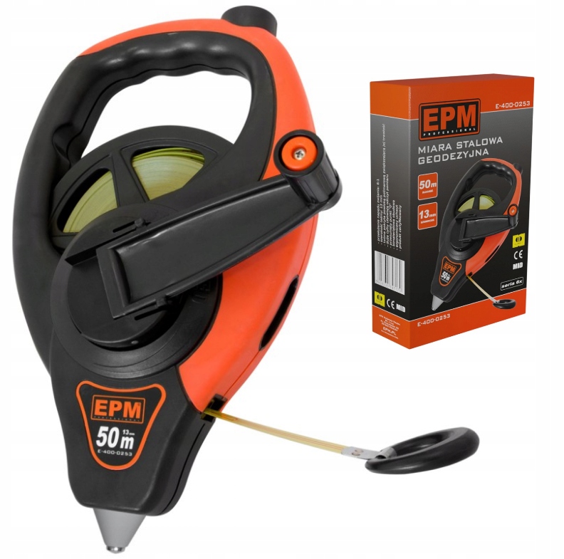 EPM MIARA STALOWA GEODEZYJNA 50M E-400-0253 - 12614796685 - oficjalne archiwum Allegro
