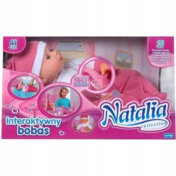 LALKA NATALIA BOBAS MIMICZNY ZE SMOCZKIEM 41CM - 12077940150 ...