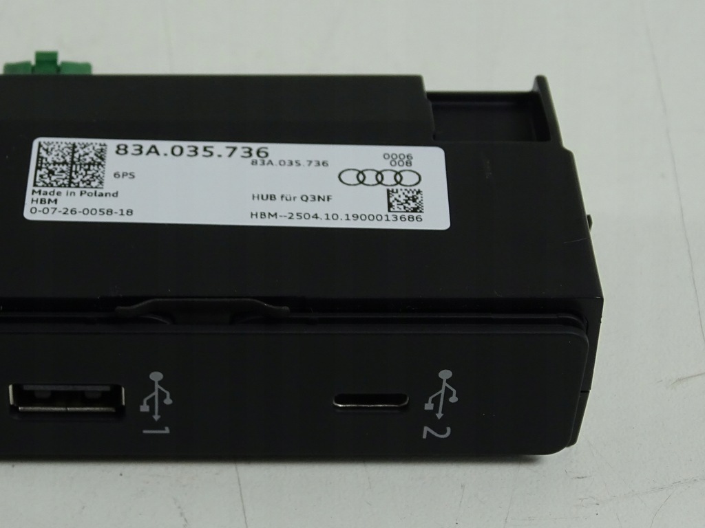 AUDI Q3 83A PANEL GNIAZDO USB 83A035736 - 9802182208 - oficjalne ...