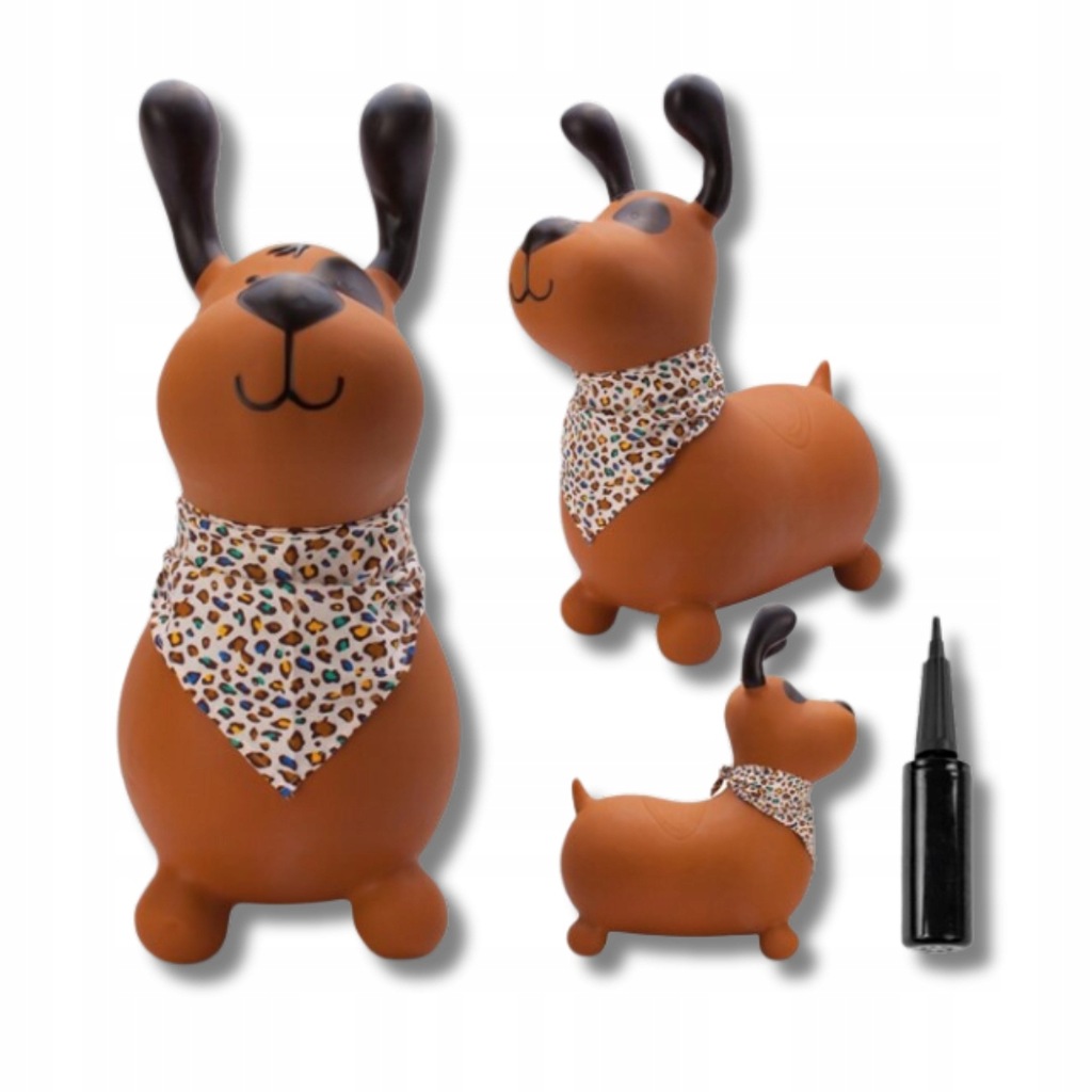 Skoczek gumowy Piesek Pies REKSIO Do Skania Dla Dziecka z Pompką SUN ...