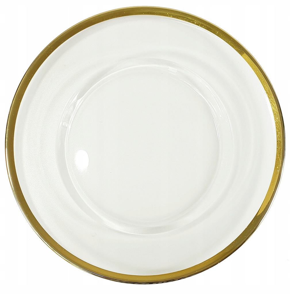 SZKLANA PODSTAWKA POD TALERZ - złota Ø 33 - 9652283337 - oficjalne archiwum Allegro