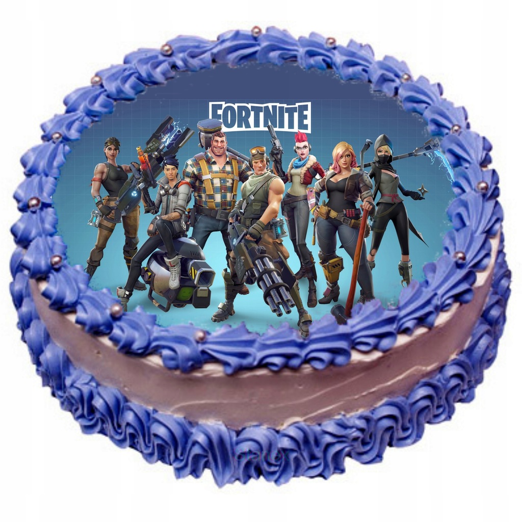 Dekoracja Na Tort FORTNITE Duży Rozmiar + GRATIS! - 10765483547 ...