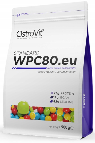 OSTROVIT WPC 80 BIAŁKO SERWATKOWE WHEY PROTEIN 900 - 6512443131 - oficjalne archiwum Allegro