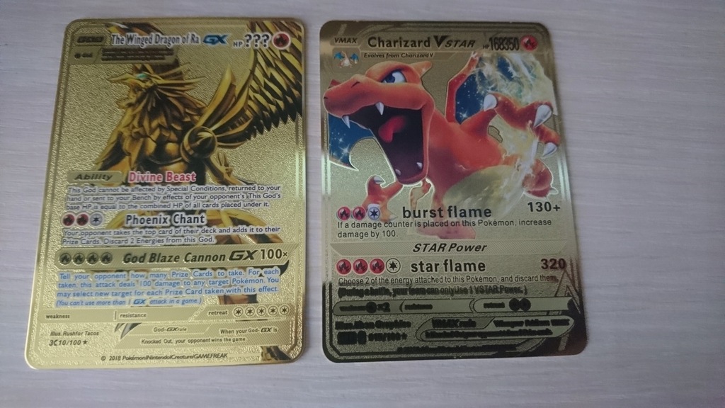 Karty POKEMON ra charizard metal metalowe twarde - 14724008155 ...