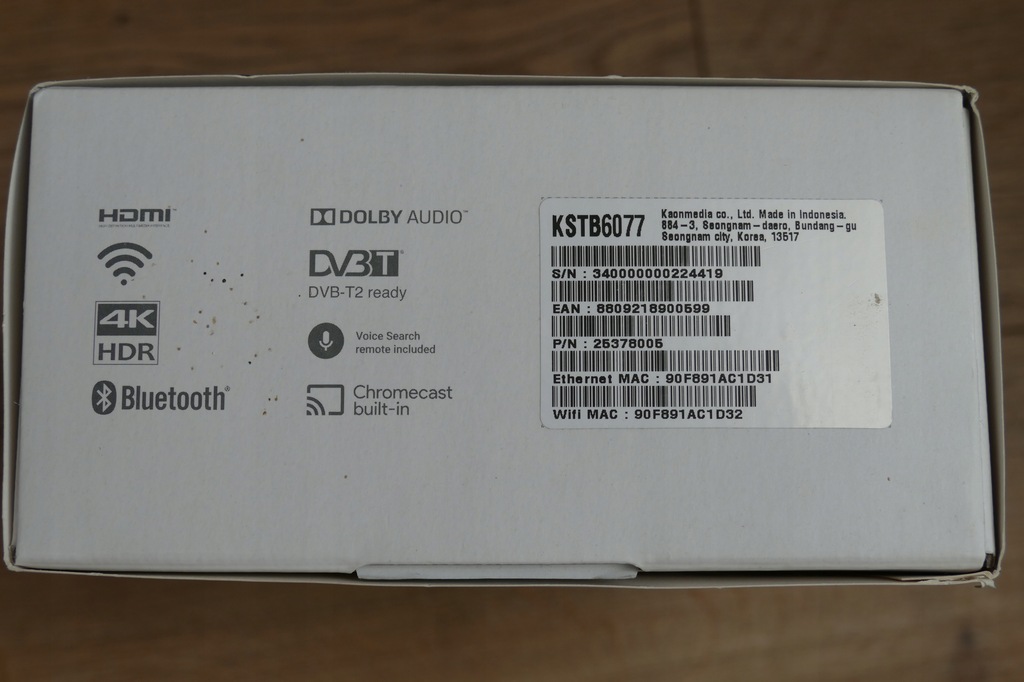 NOWY Dekoder Kaon KSTB6077 4K DVB-T2 Hevc Android - 12573681983 ...