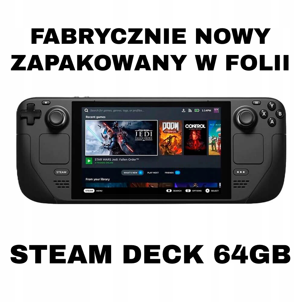 Steam Deck 64 GB eMMC - nowy - 13103927378 - oficjalne archiwum Allegro