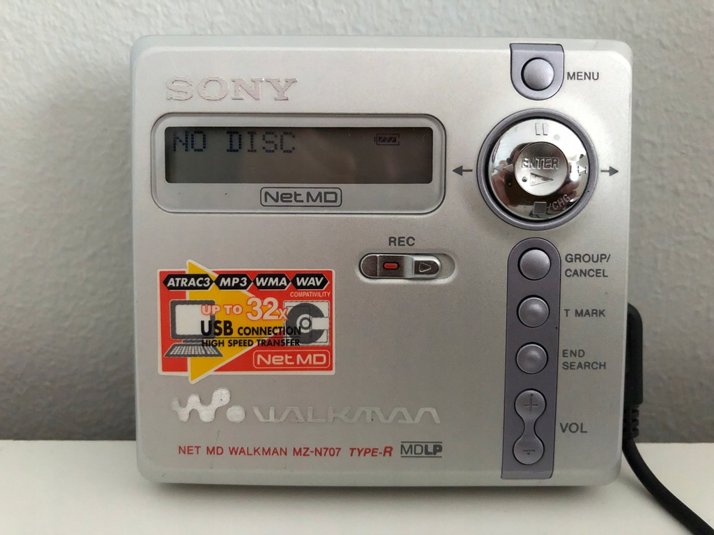 Sony MZ-N707 (Walkman/Net-MD/MiniDisk) - 13369367296 - oficjalne archiwum Allegro