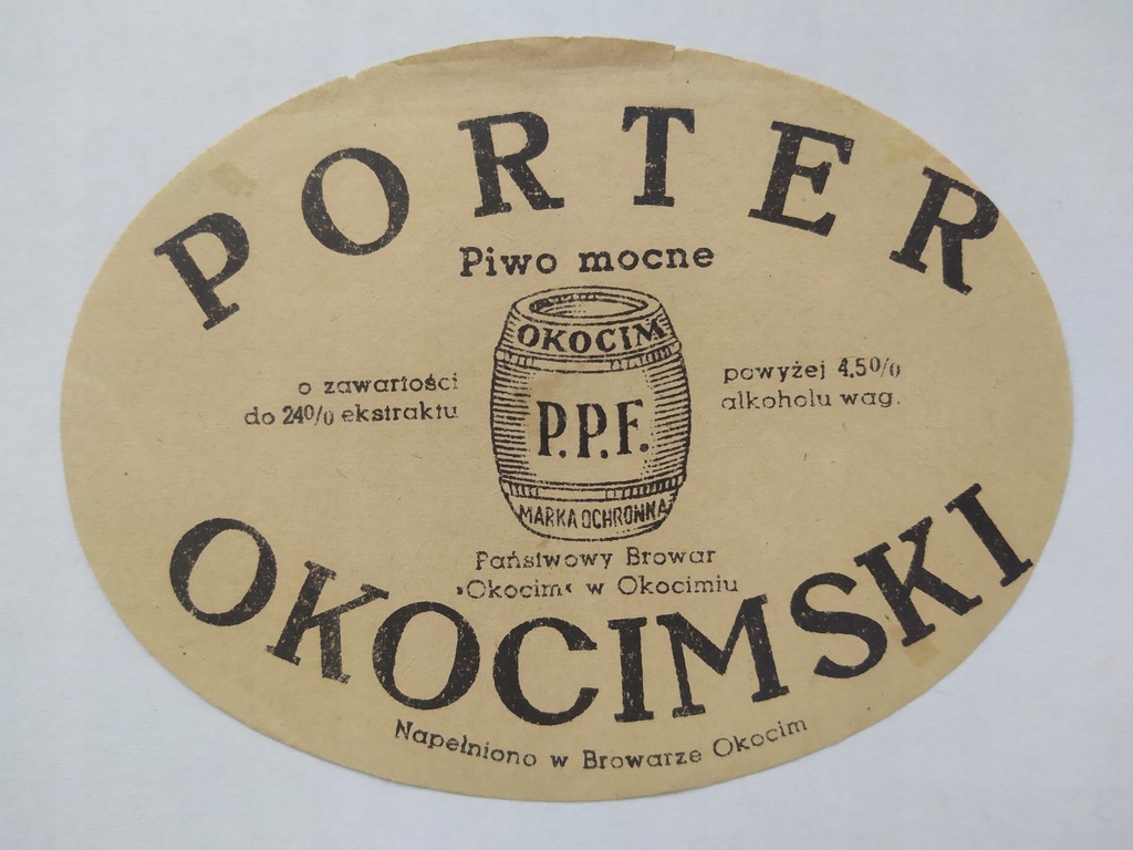 BROWAR OKOCIM- PORTER P.P.F - 12697405865 - oficjalne archiwum Allegro