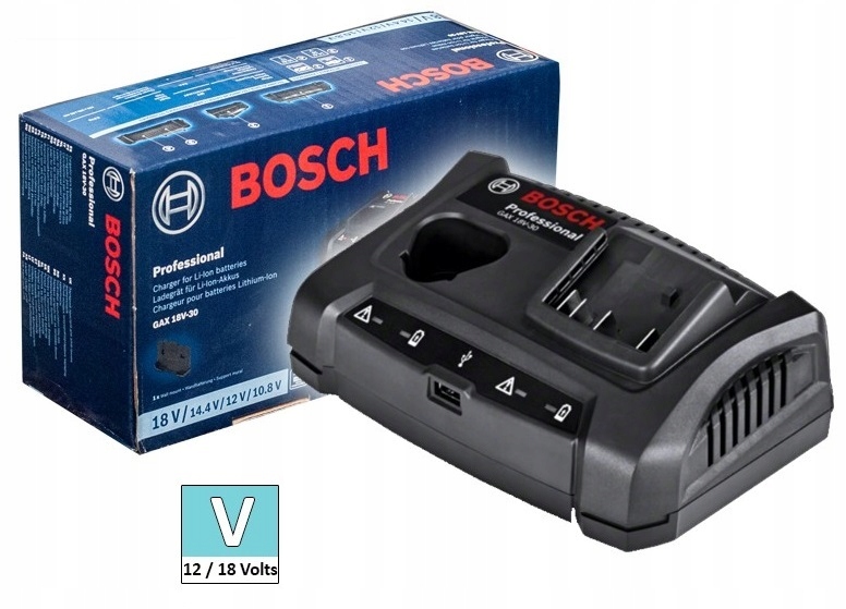 Ładowarka Bosch GAX 18V-30 USB Professional 3A - 11350756998 ...