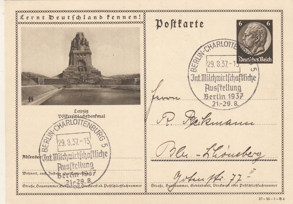 III Rzesza karta pocztowa widokowa 1934 z obiegu - 14194668979 ...