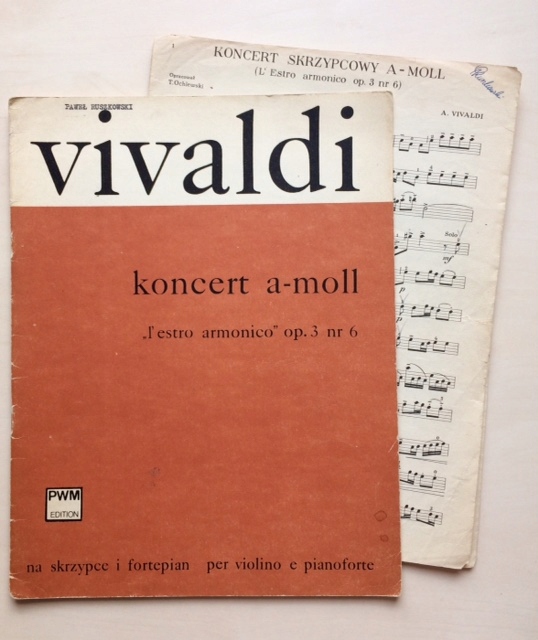 Nuty VIVALDI koncert a-moll skrzypce fortepian - 10234694762 ...