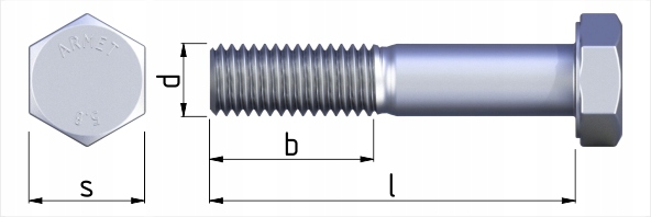 Śruby sześciokątne M20x100 DIN 931 kl 5.8 oc. 2kg - 6szt - 15355867300 ...
