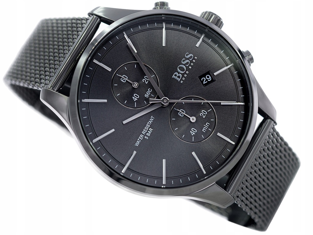 MĘSKI ZEGAREK HUGO BOSS 1513870 ASSOCIATE GRAFIT - 12425531662 ...
