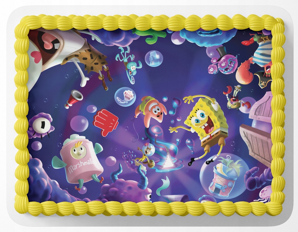 OPŁATEK NA TORT A4 - SPONGEBOB - 12810857500 - oficjalne archiwum Allegro